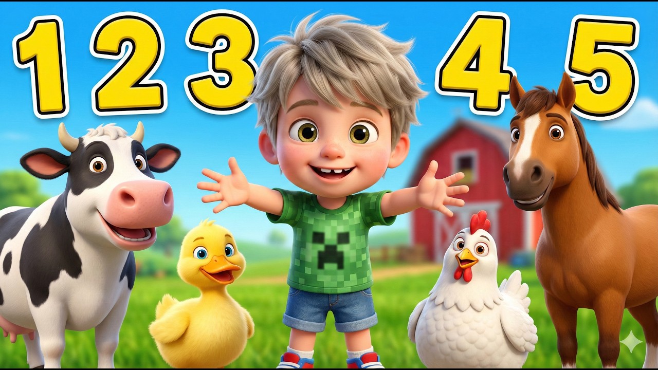 30 Minutes of Farm Animals & Counting Songs for Kids 🐮 ABC, Numbers 1 ...