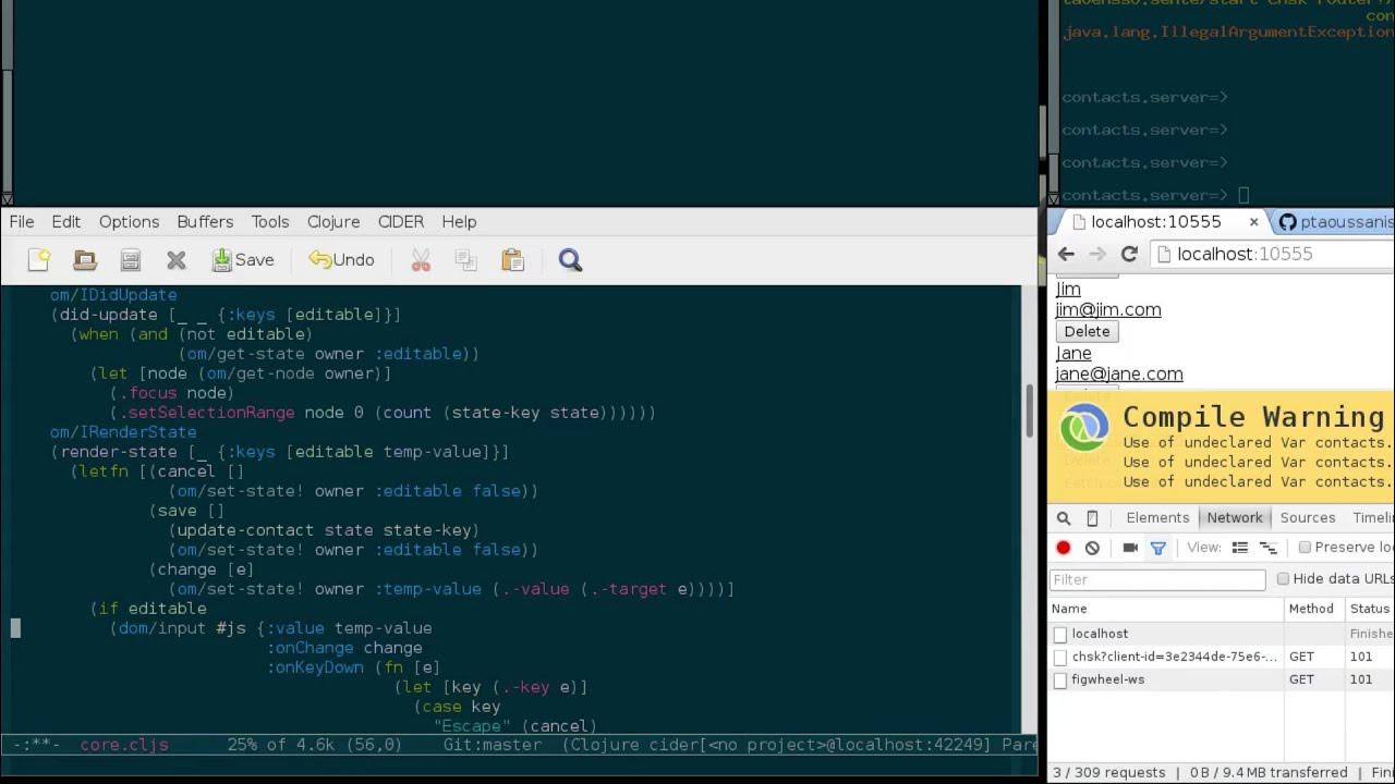 Reactive Web Applications in Clojure (Part 4.4: Persisting changes to the server) - YouTube