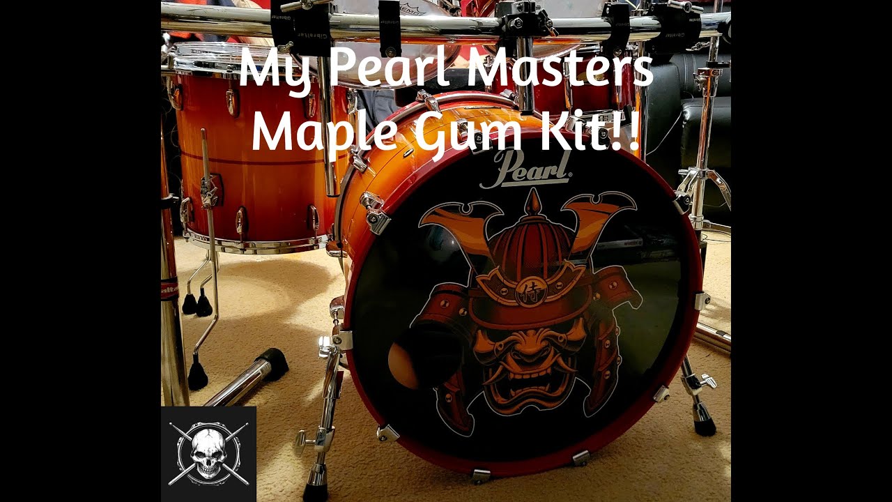 Walk around video of my Pearl Masters Maple Gum kit and new Sabian ...