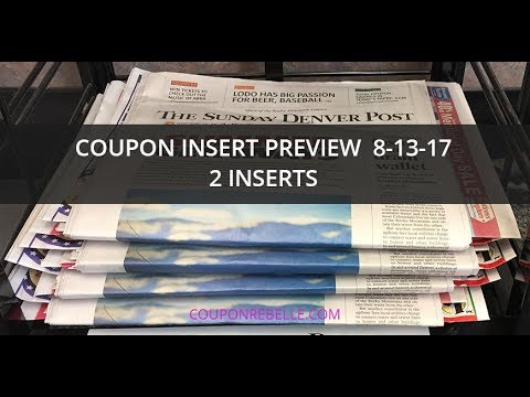 Coupon Inserts Preview for 8/13/17 **2 Inserts** - YouTube
