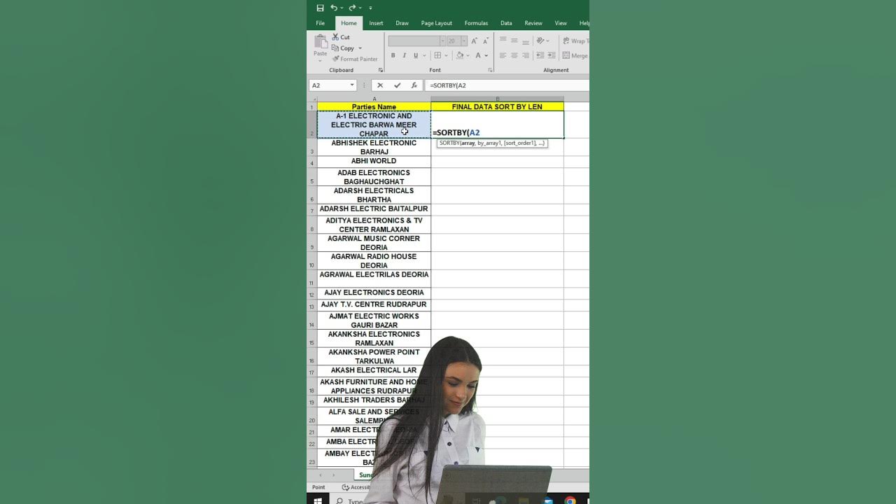 data sorting in excel | sort and filter in Microsoft excel #shorts - YouTube