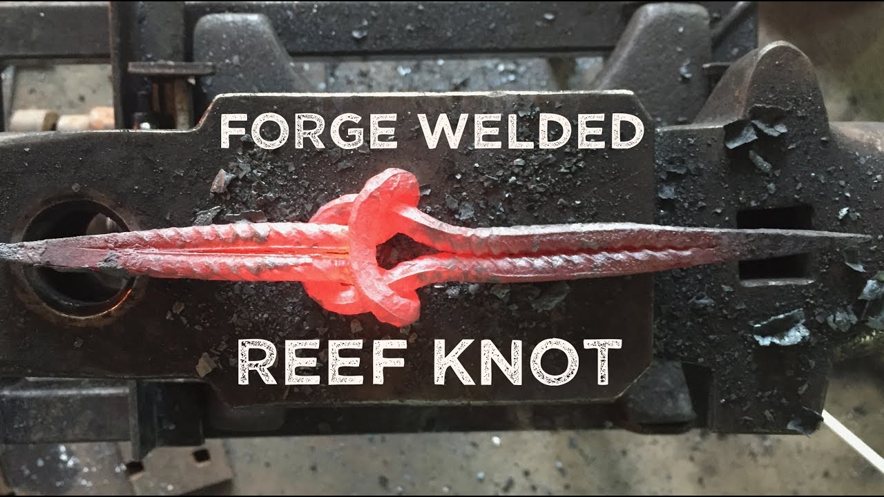Forge Welded Reef Knot - YouTube