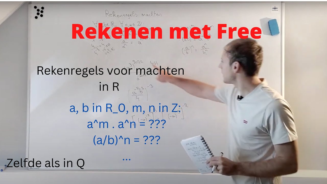Reële getallen met Free 20 - Rekenregels machten - YouTube