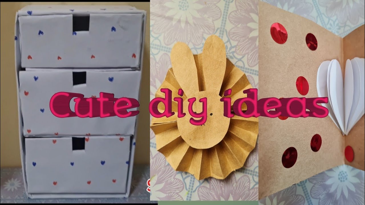 4 cute diy ideas ।।easy to make craft ।।paper craft - YouTube