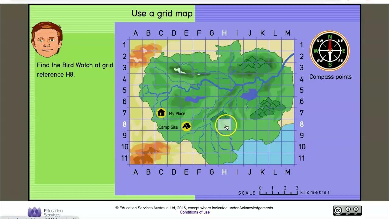 Year 5 Maths Interactive Game: Locating places using grid references ...