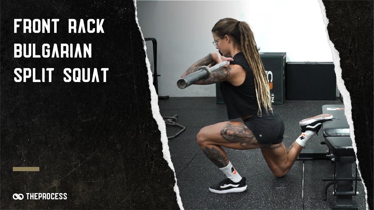 Front Rack Bulgarian Split Squat - YouTube