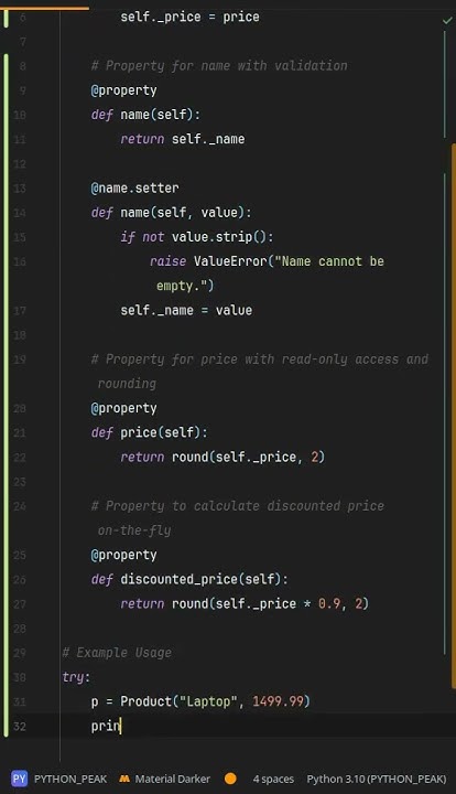 Why use property decorators in Python? Python Hack Clean Up Code with property Decorators! - YouTube