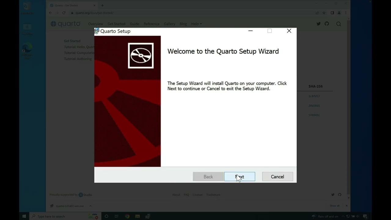 Downloading and Installing Quarto on Windows - YouTube