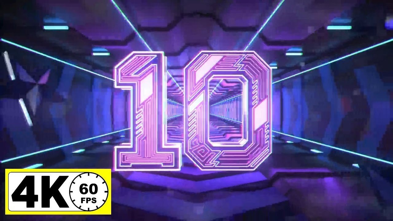 COUNTDOWN Timer 10 to 0 timer with Sound Effects 4K - YouTube