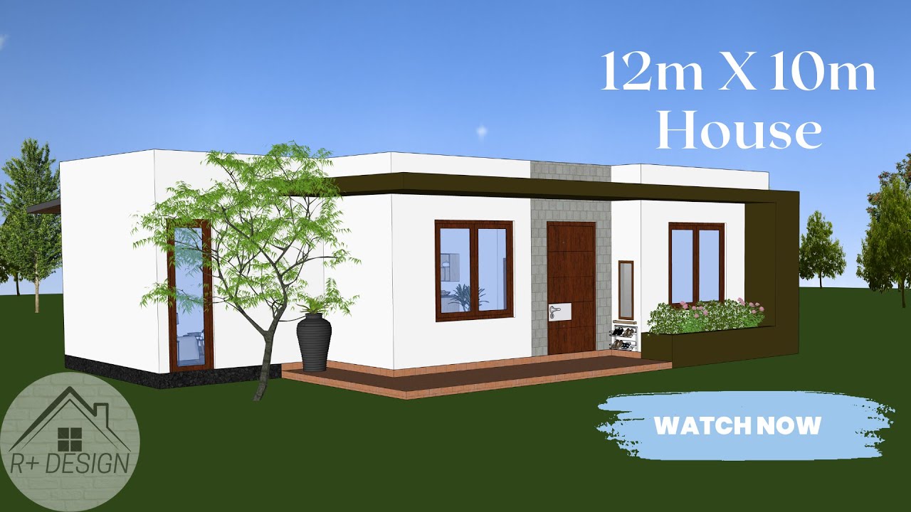 Modern House Design | 12m x 10m | 02 Bedroom House - YouTube