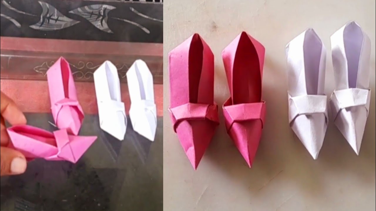 DIY Mini Paper Shoes / Paper Crafts For School / Paper Crafts / Easy ...