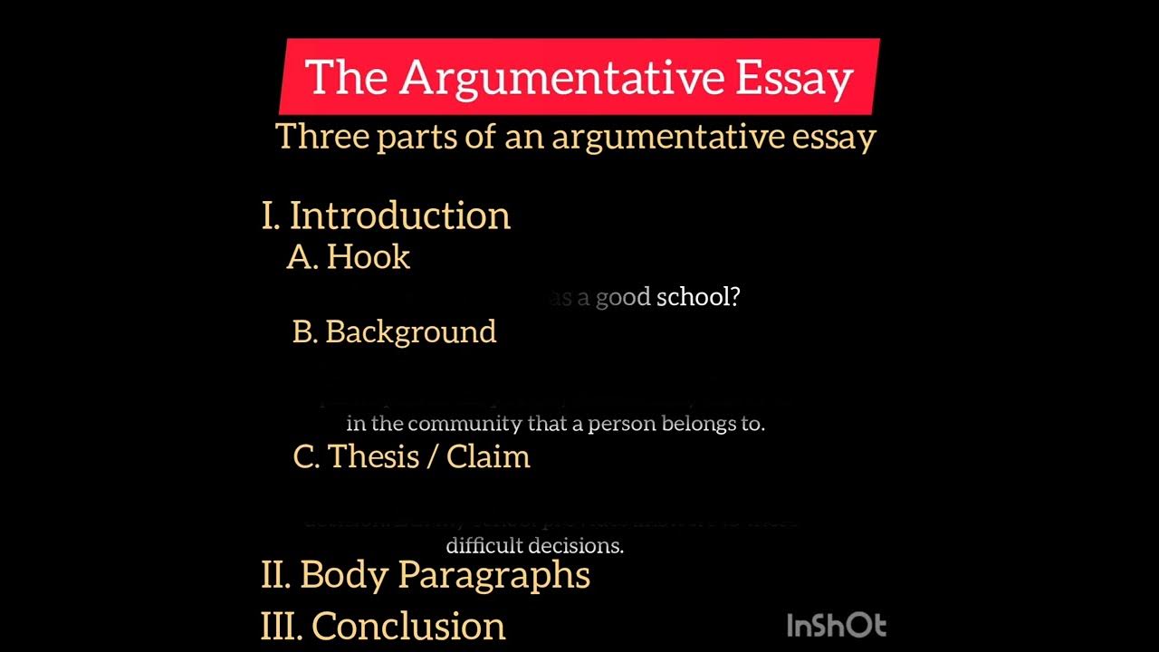 Structure of an Argumentative Essay - YouTube