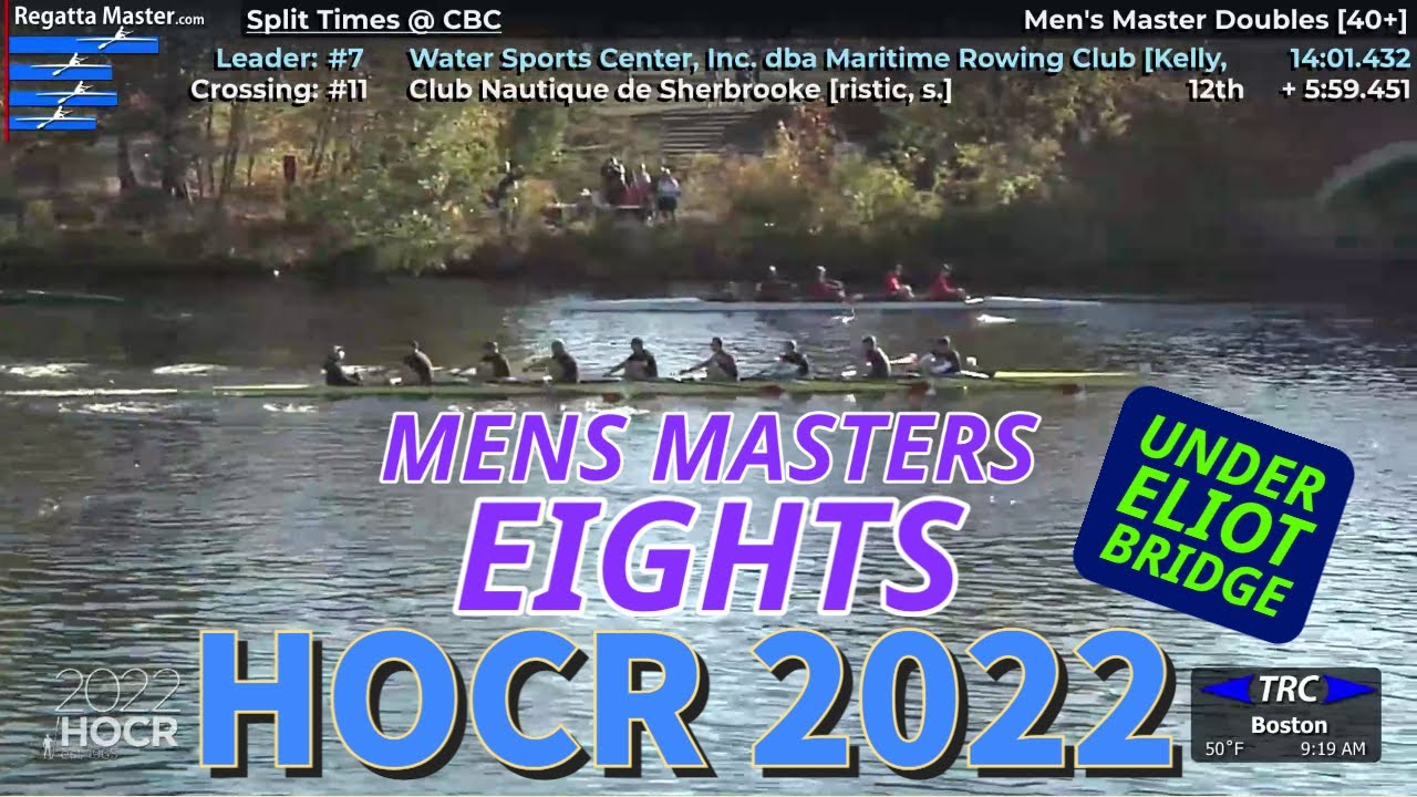 #15-16. HOCR 2022 Men's Senior/Grand Master's Eights at Eliot Bridge ...
