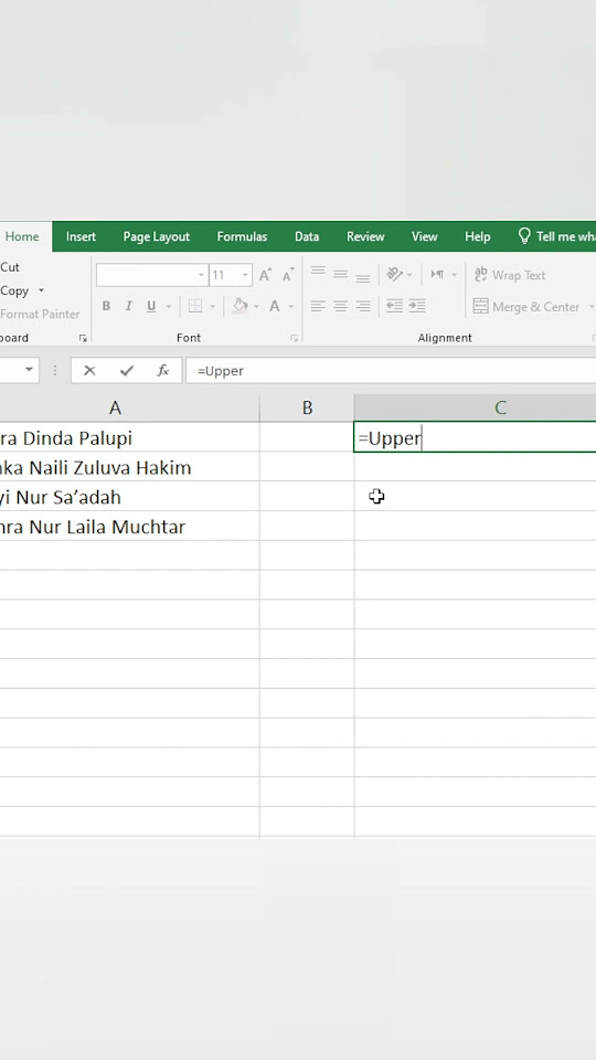 Membuat Huruf Kapital Otomatis pada Microsoft Excell - YouTube