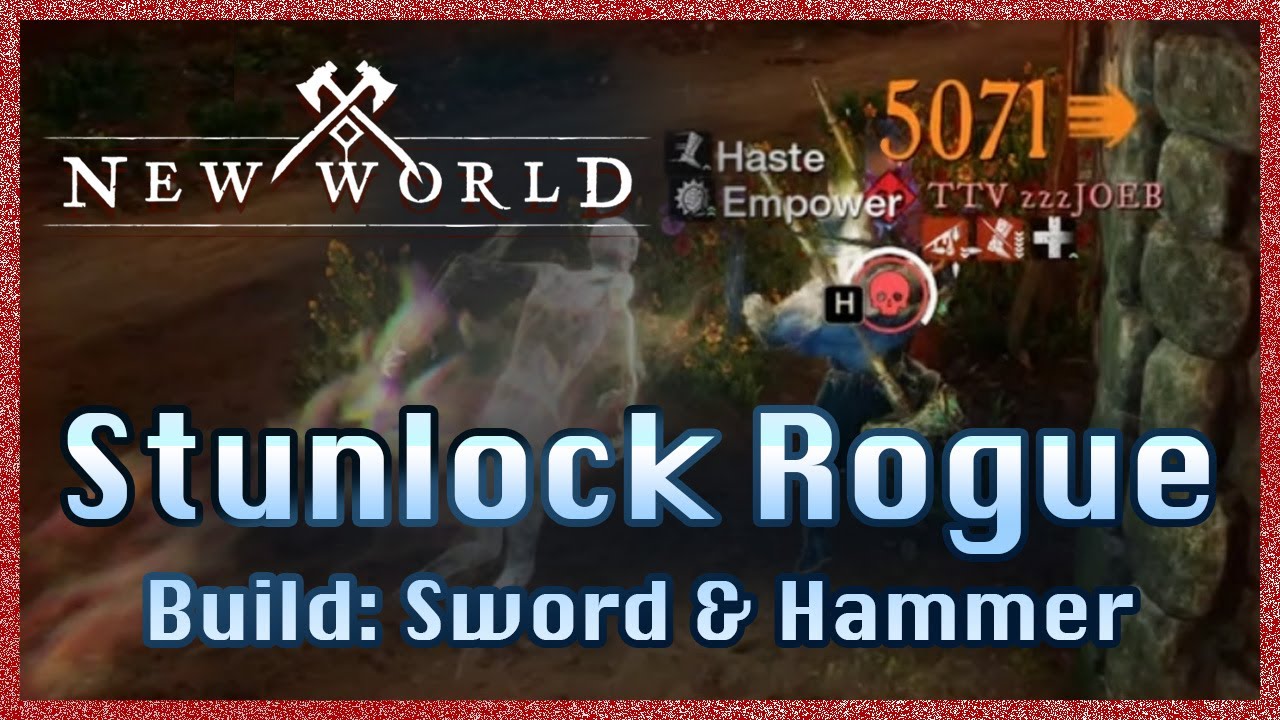 New World: Stunlock Rogue PvP - Sword + Hammer Build - 5K Crits - 1 ...