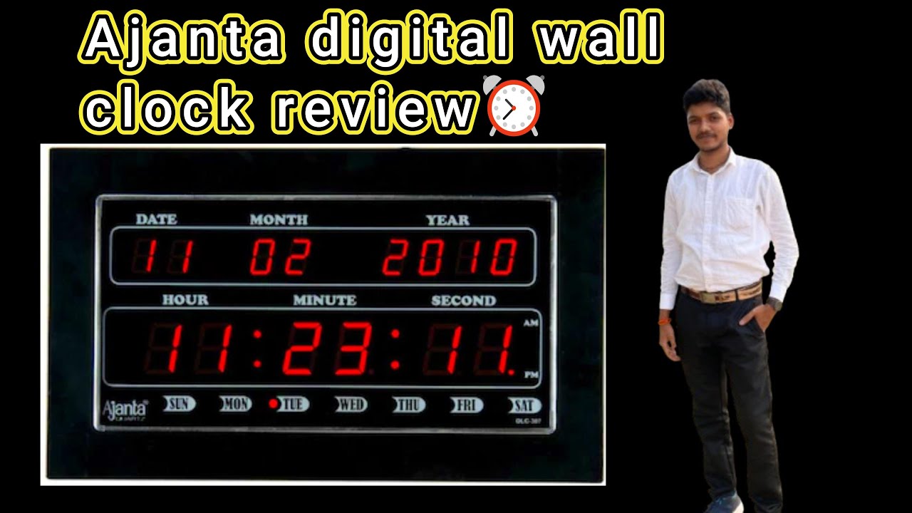 Ajanta digital wall clock review⏰ How to set date and time in Ajanta ...