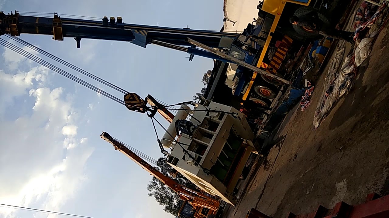Work hydrolic crane - YouTube