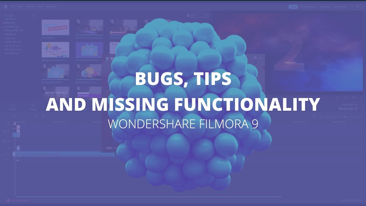 Wondershare Filmora 9 - Bugs, Tips and Missing Functionality [Software ...