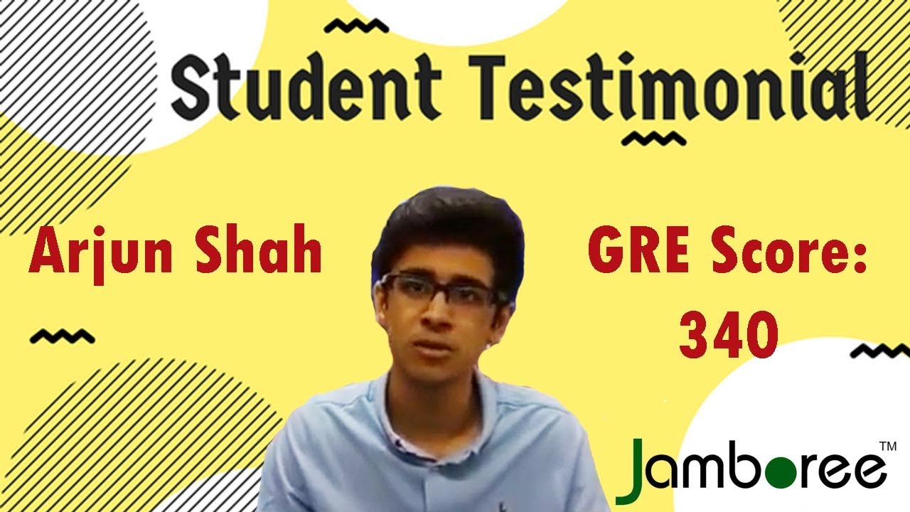 Arjun Shah | GRE Score 340 | Jamboree Mumbai Centre - YouTube