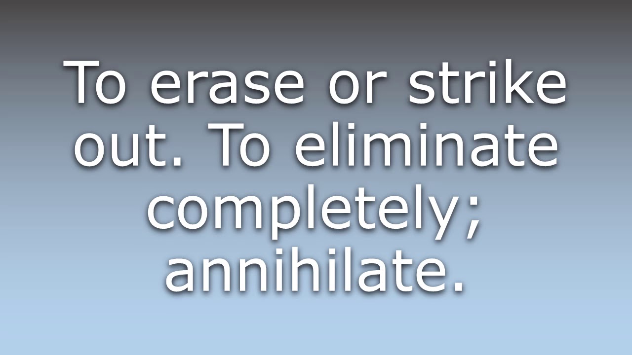What does Expunge mean? - YouTube