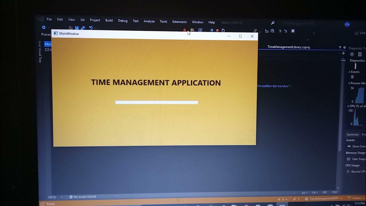 Time Management Application, WPF, C# - YouTube
