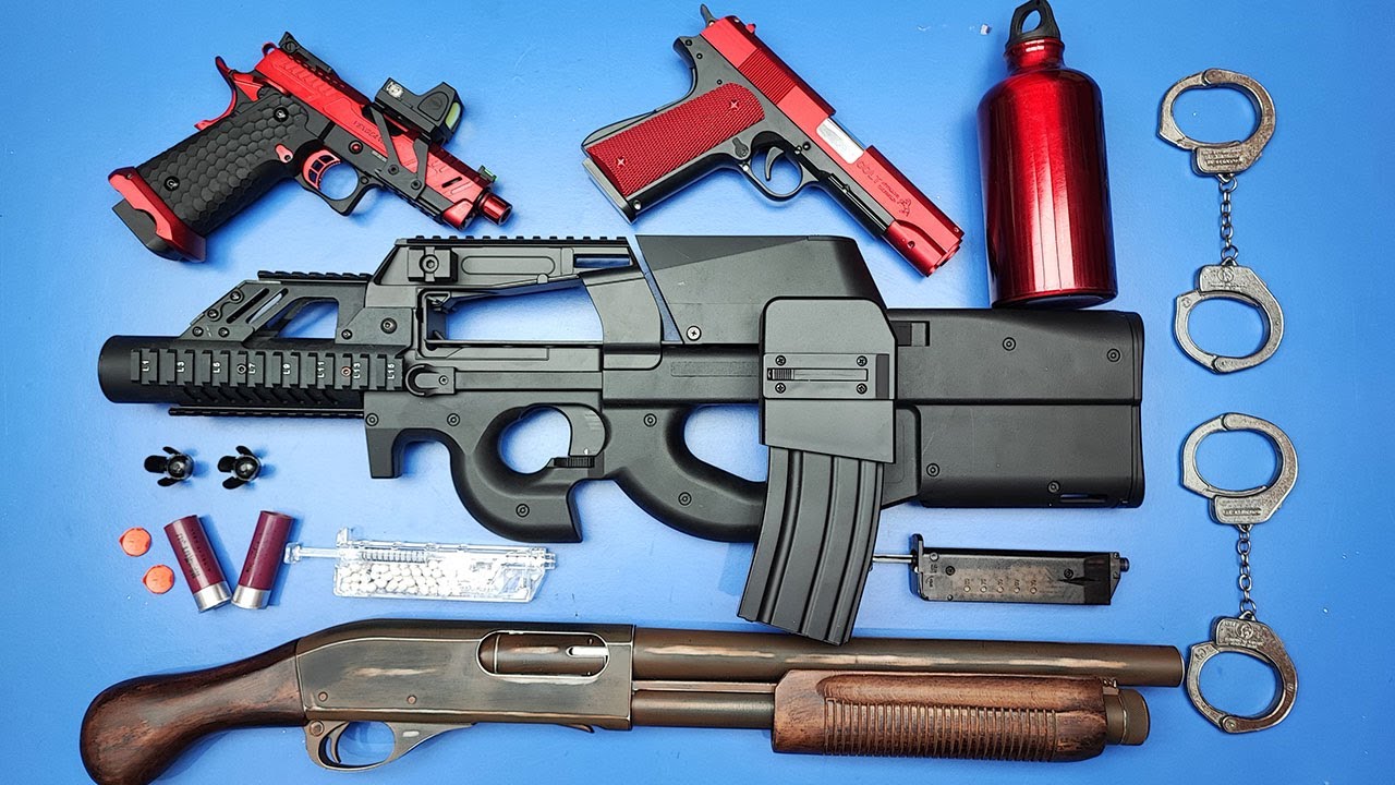 AIRSOFT / Pump Shotgun (Gas),Military Assault rifle,Plastic gun toy ...