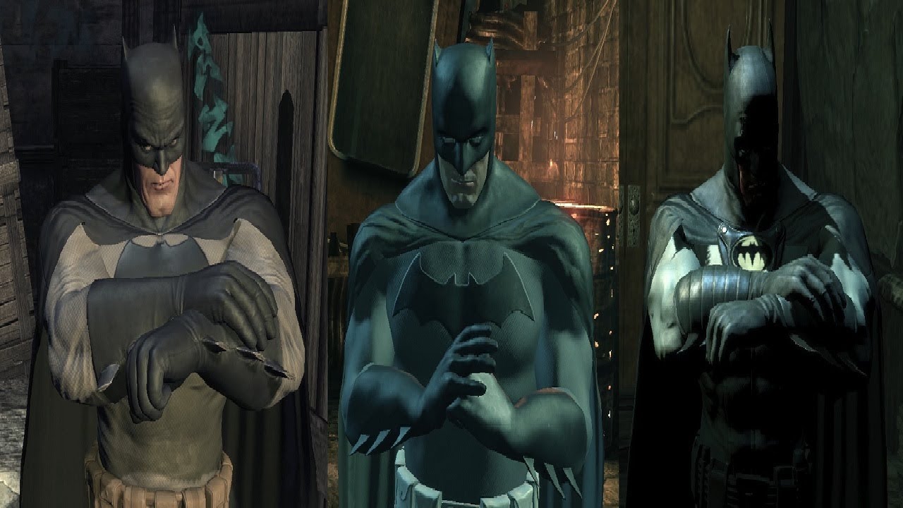 Batman Arkham City Predator Challenges As Batman + All Costumes - YouTube