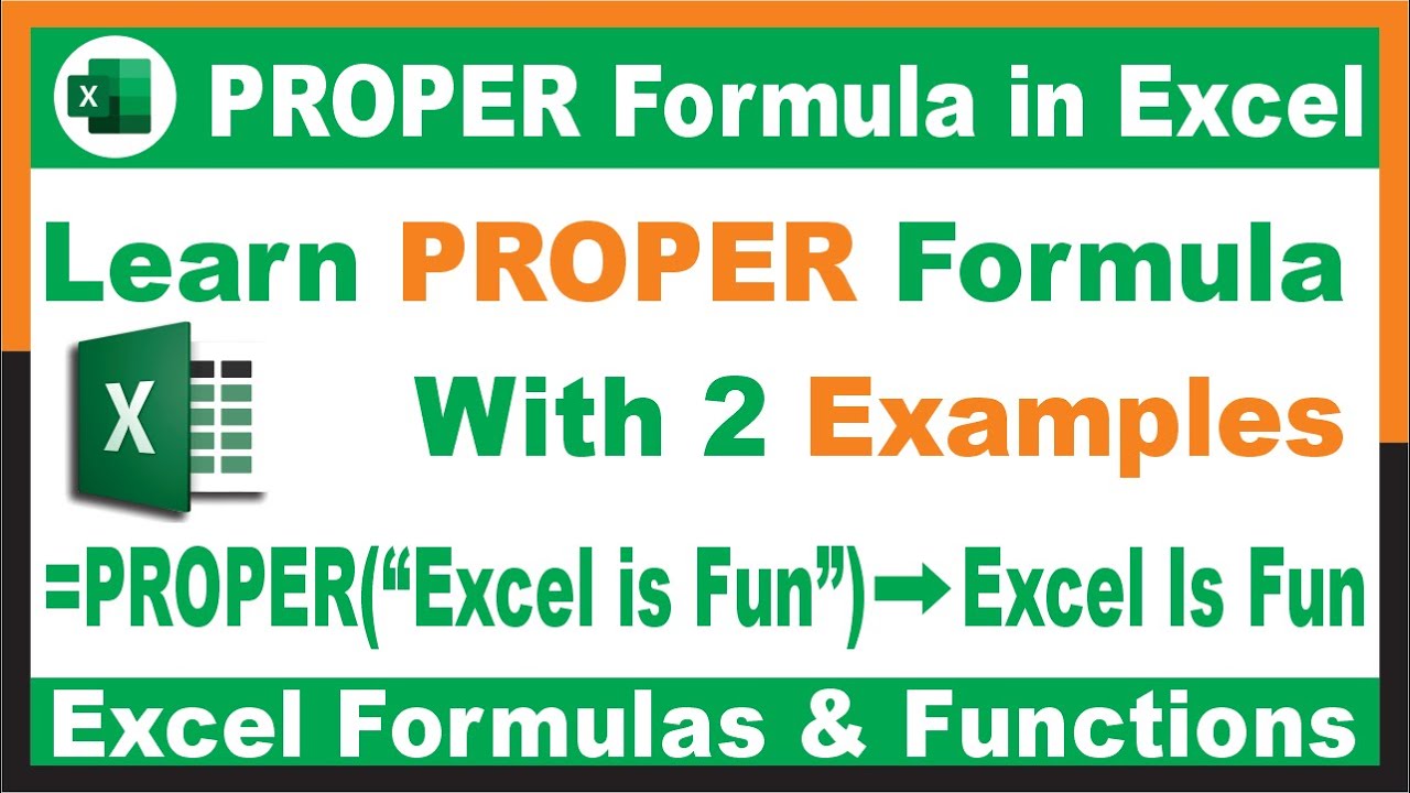 215 How To Use PROPER Formula In Excel With 2 Examples YouTube 215 How To Use PROPER Formula In Excel With 2 Examples YouTube