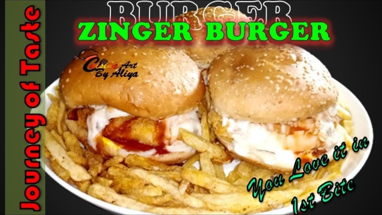 crispy & spicy zinger burger | kfc style zinger burger | zinger burger ...