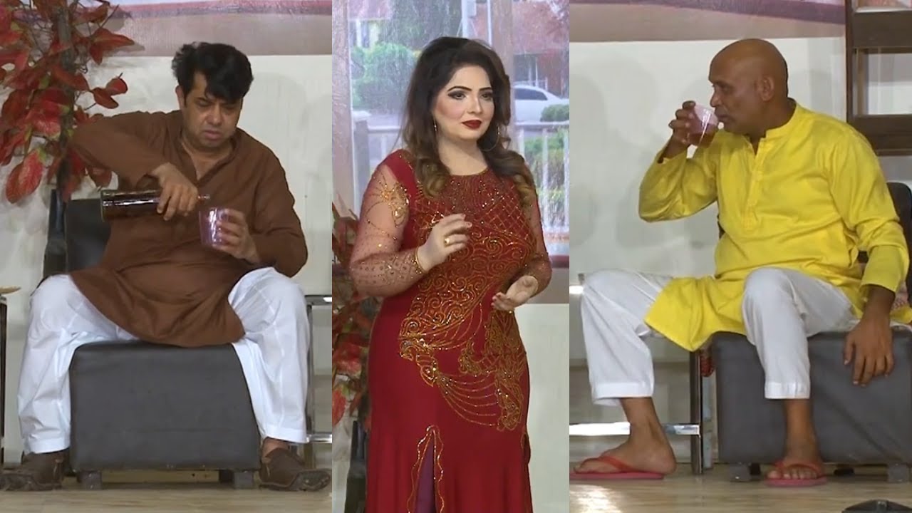 Akram Udas with Mishal Khan and Amjad Rana | Comedy Clip | Stage Drama ...