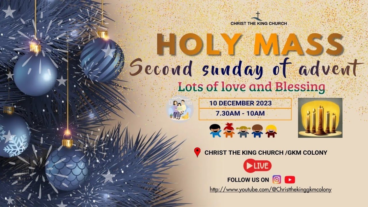 🟡 Second Sunday of Advent | Holy Mass | Live Streaming (10/12/2023 ...