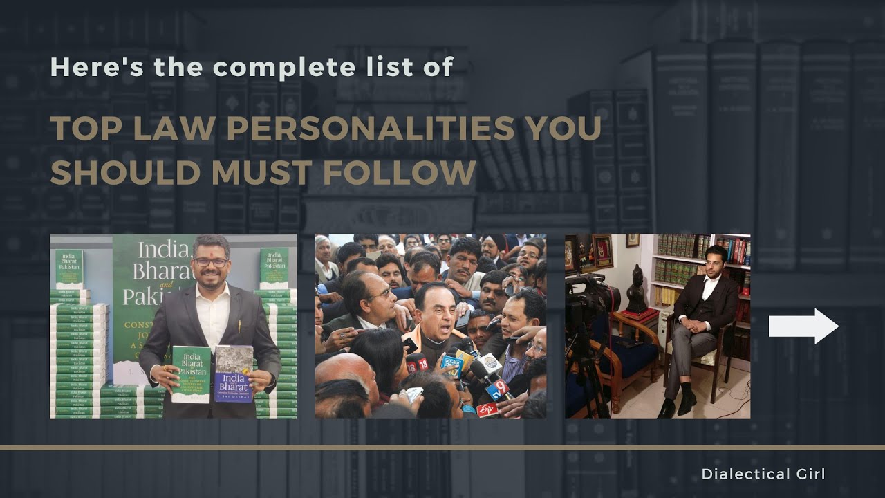 PROMINENT LEGAL PERSONALITIES YOU MUST FOLLOW | DIALECTICAL GIRL - YouTube