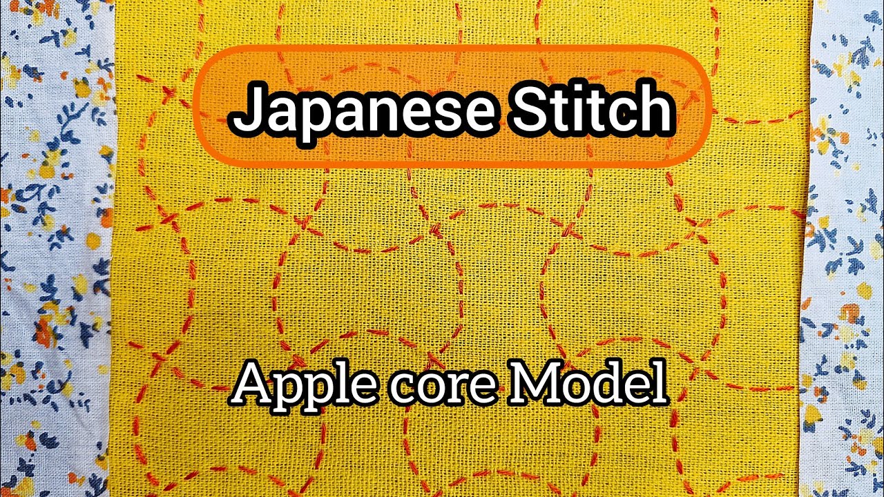 No:5 | Japanese Stitch | Sashiko Embridery | Apple core stitch | 刺し子 ...