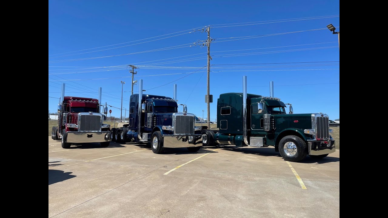 3 New 2023 Peterbilt 389 4-Axles for Blackjack Express. Hot Rod Heavy ...