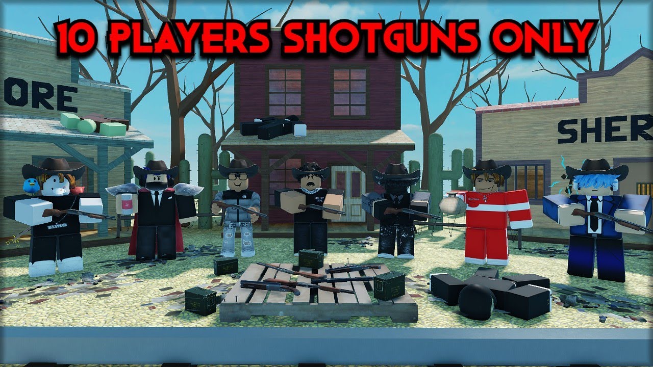 Can 10 PLAYERS Win DEAD RAILS using SHOTGUNS ONLY??? (Roblox) - YouTube