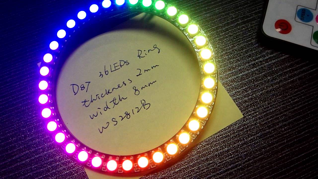 WS2812B Rings 36LEDs - YouTube