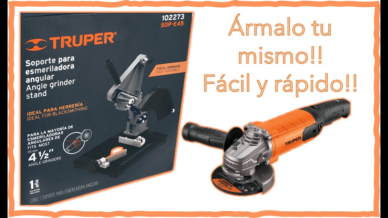 🔧 ¡BASE SOPORTE para CORTADORA AMOLADORA ANGULAR TRUPER en 10 MINUTOS ...