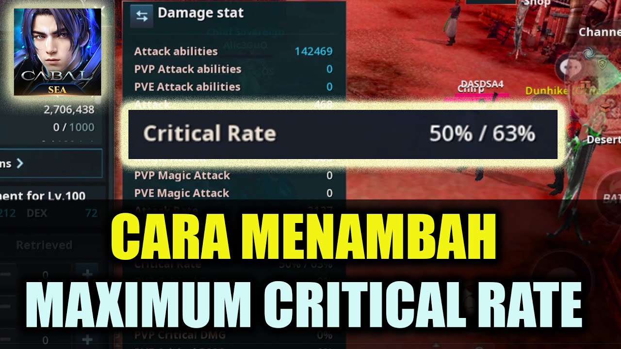 Cara menambah maximum critical rate di Cabal Infinite Combo ID - YouTube