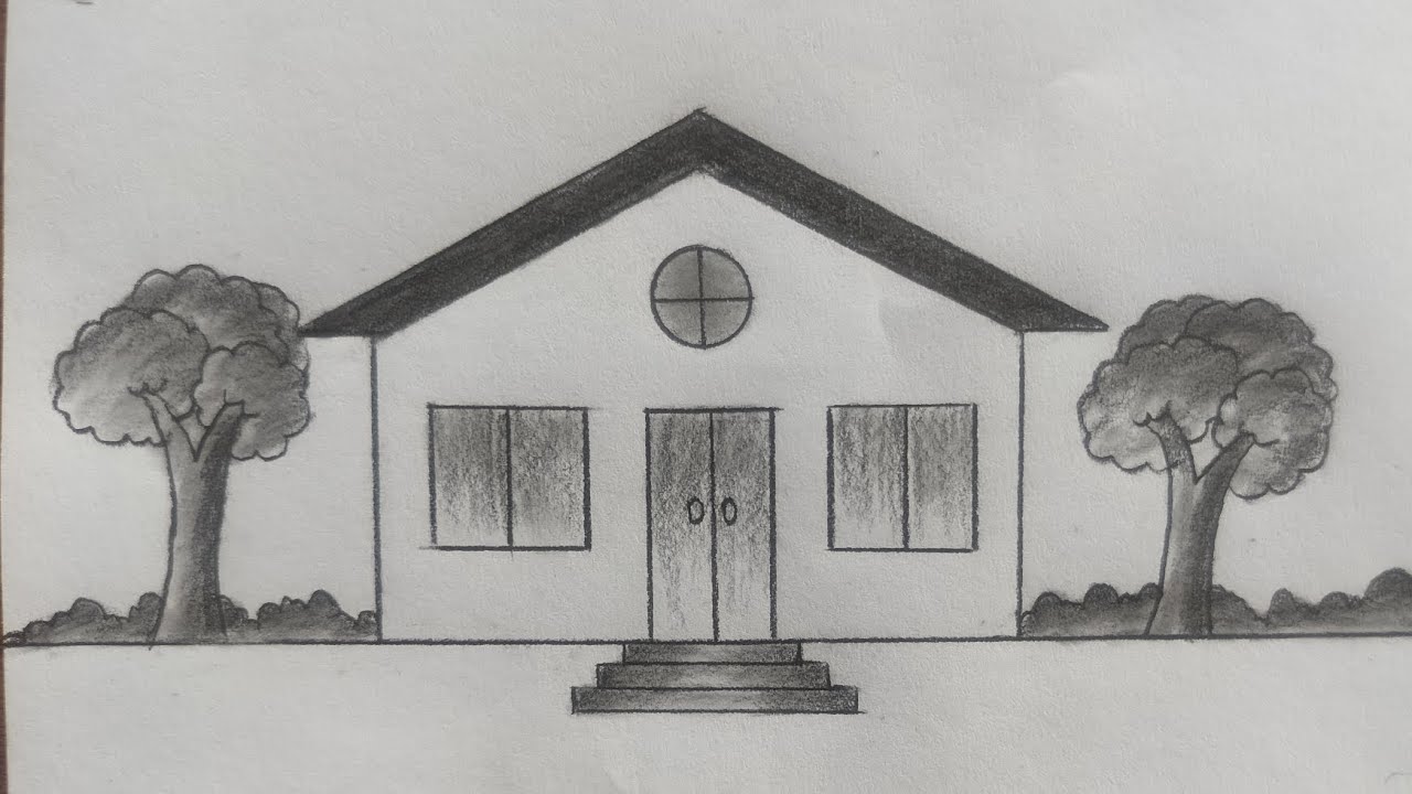House Drawing / How to Draw a Simple House Step By Step Very Easy ...