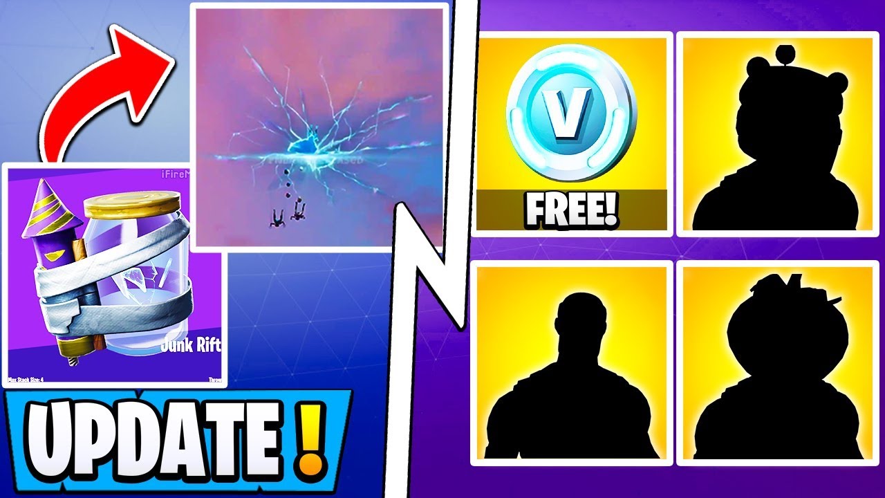 *NEW* Fortnite Update! | Free 200 Vbucks Now, All Secret Skins, Junk ...