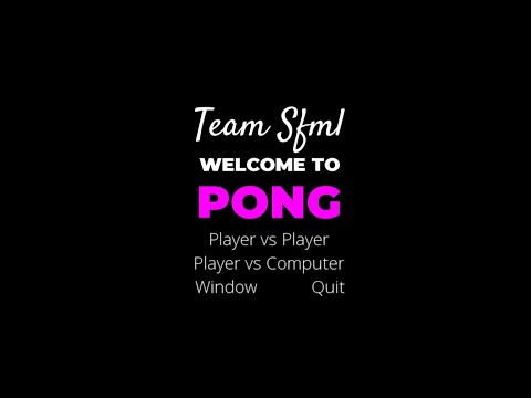 Classic Pong Game RECREATED Using C++ SFML - YouTube
