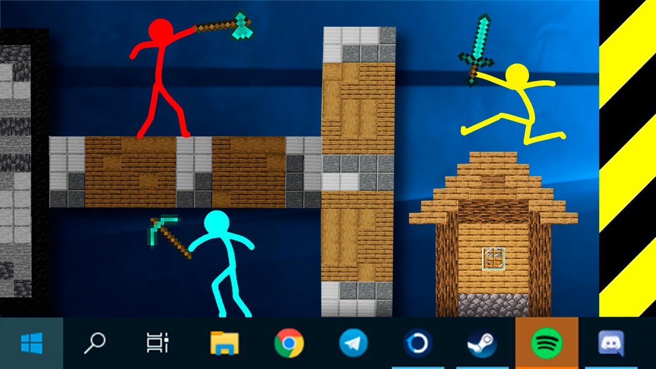 Stickman vs Minecraft Animation ESCAPE FROM PISTON TRAP Animation vs ...