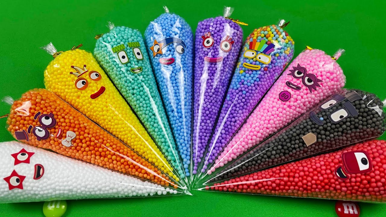 Numberblocks – Mixing Random SLIME With All Foam Piping Bags ...