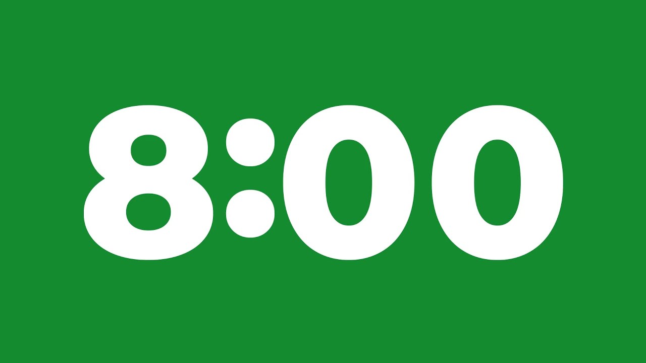 8 Minute Timer With Music | 8 Minute Countdown | 8 Minute Stopwatch - YouTube