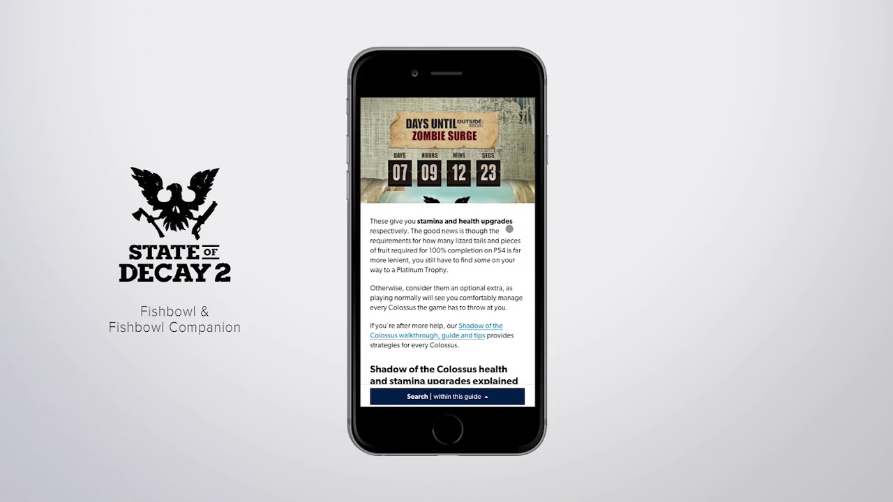 Mobile Interscroller & Companion State of Decay 2 | werkco - YouTube