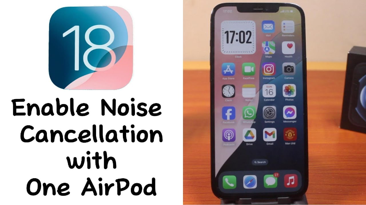 Ios 18 Enable Noise Cancellation With One Airpod On Iphone Youtube