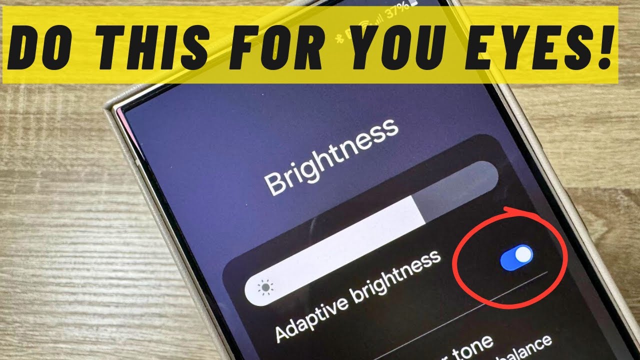 How to Enable / Disable ADAPTIVE BRIGHTNESS on Samsung Galaxy S24 - YouTube