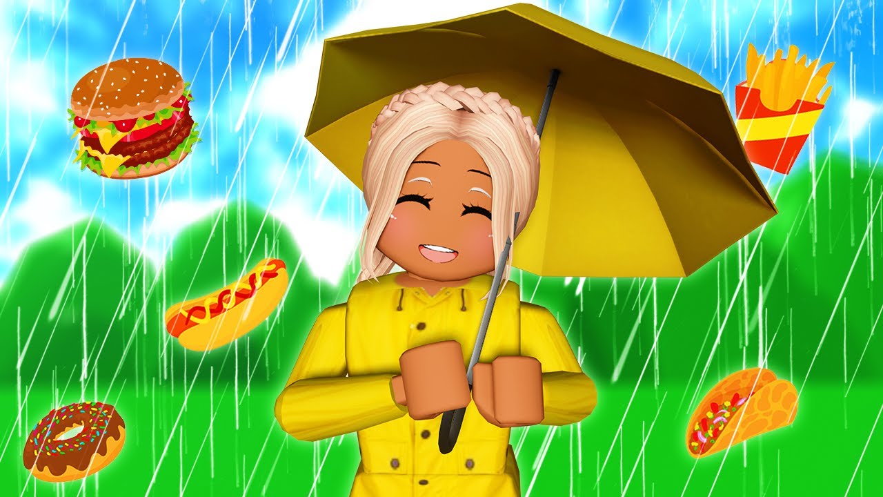 🍔 FOOD FALLING FROM THE SKY? 🌧️ | Roblox Cooking In The Rain - YouTube
