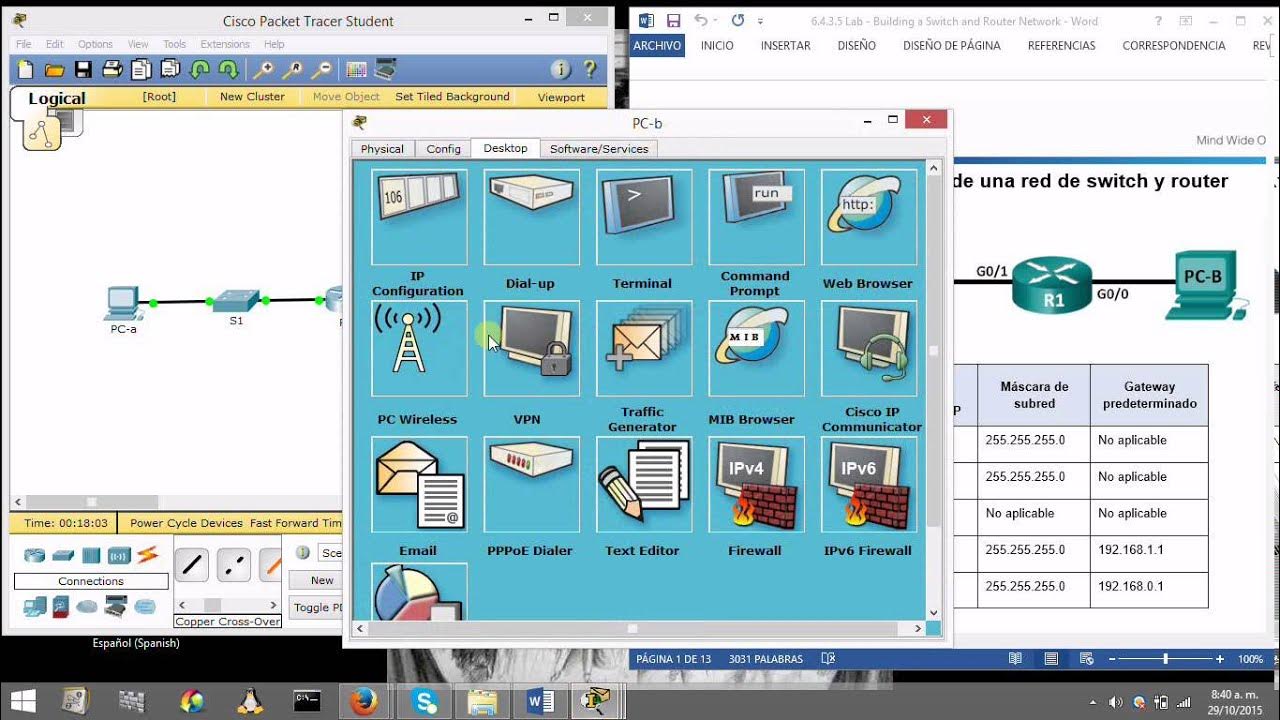 LAB 6 4 3 5 Lab Building a Switch and Router Network - YouTube