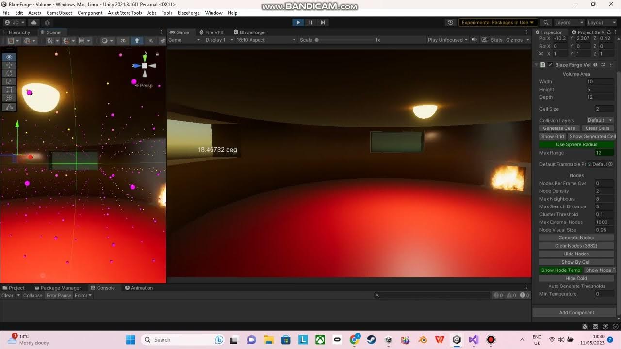 Blaze Forge Fire and Heat Spreading For Unity Volume for Air Temperature Simulation - YouTube